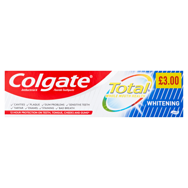 Colgate Toothpaste Total whitening PMP £3.00 125ml - We Get Any Stock