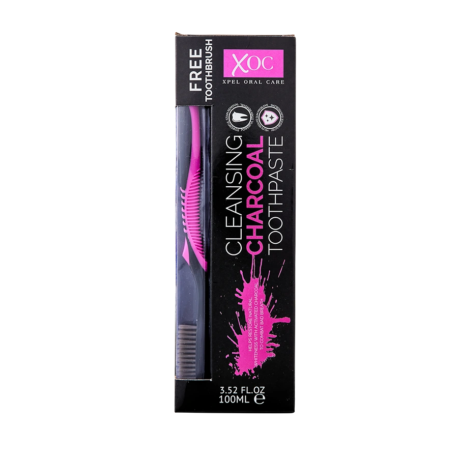 XOC Charcoal Toothpaste with Free Toothbrush 100ml - We Get Any Stock