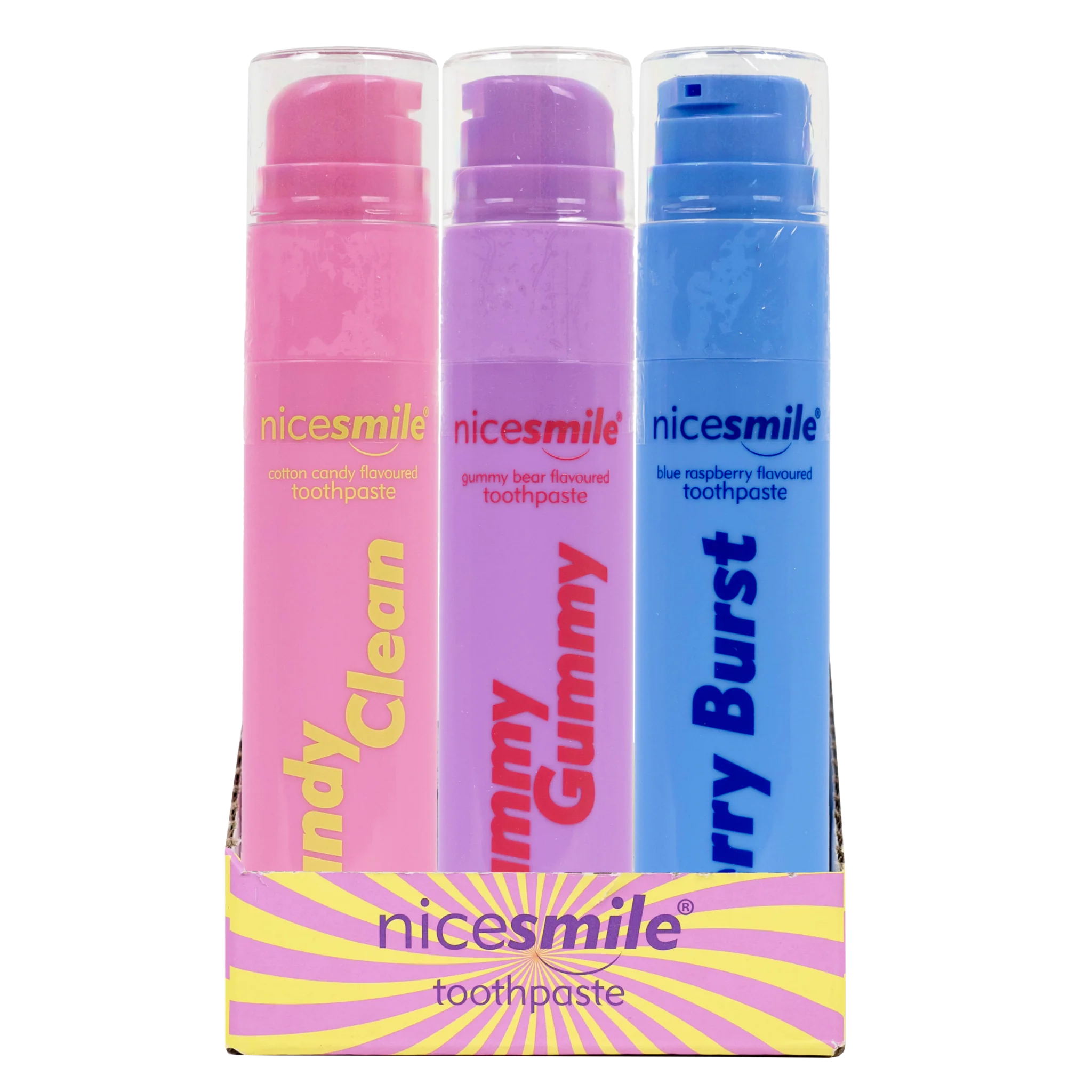 XOC Flavoured Toothpaste Blue raspberry, candy floss & gummy bear 60g ...