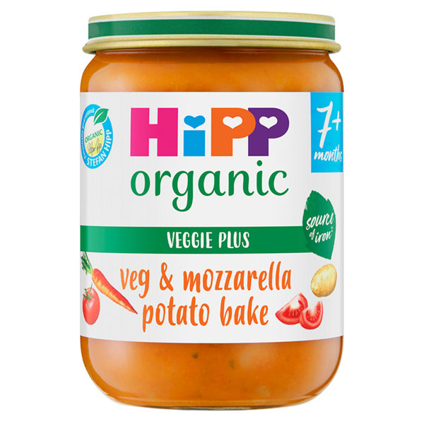 HiPP Organic Vegetables and Mozerella Potato Bake Baby Food Jar 7 ...