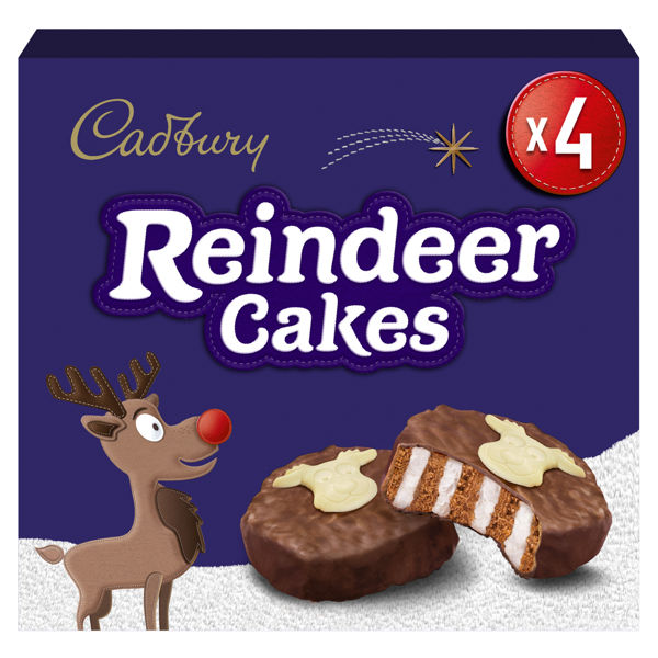 Cadbury 4 Reindeer Cakes - We Get Any Stock