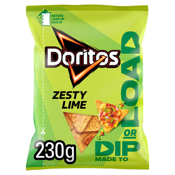 Doritos Dip or Load Zesty Lime Tortilla Chips Sharing Crisps 230g - We ...