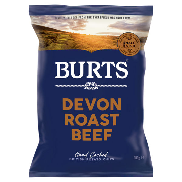 Burts Devon Roast Beef Hand Cooked British Potato Chips 150g - We Get ...