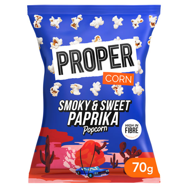 Proper Corn Smoky & Sweet Paprika Popcorn 70g - We Get Any Stock