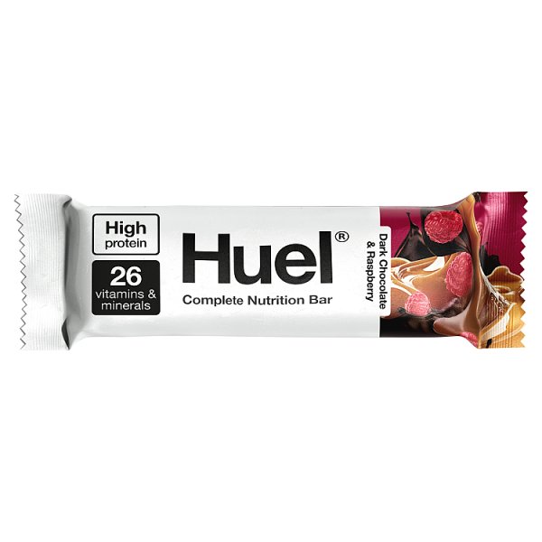 Huel Dark Chocolate and Raspberry Flavoured Complete Nutrition Bar 55g ...