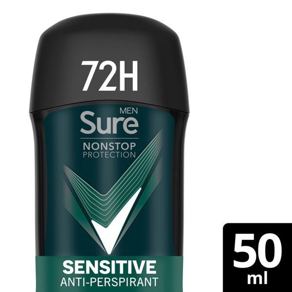 Sure Men Antiperspirant Deodorant Nonstop Protection Sensitive 50ml ...